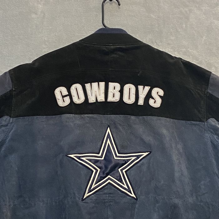 Vintage Dallas Cowboys Jacket Suede Leather Embroidered Bomber | Grailed