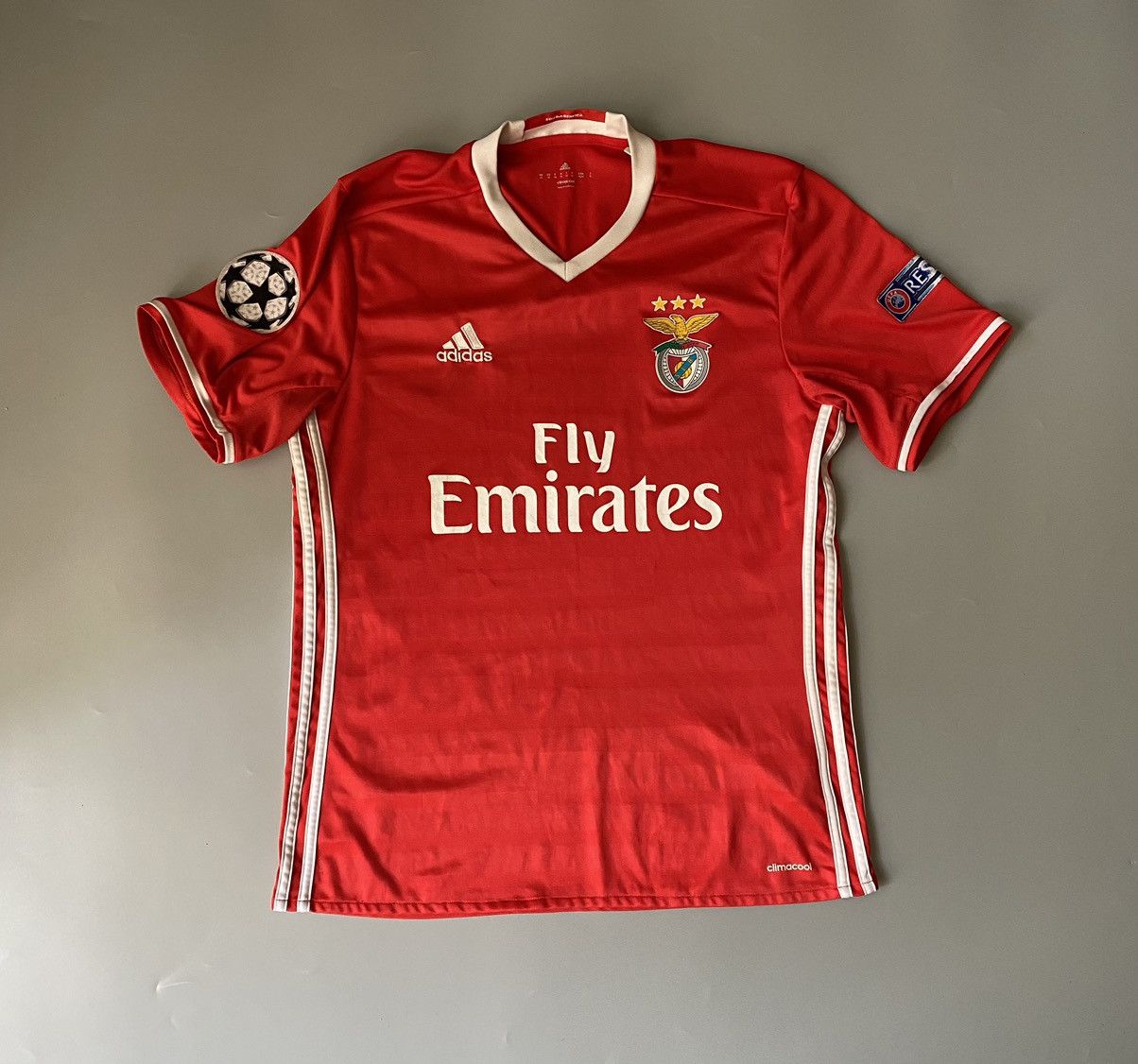 Adidas Adidas Benfica soccer jersey with league champions patch | Grailed