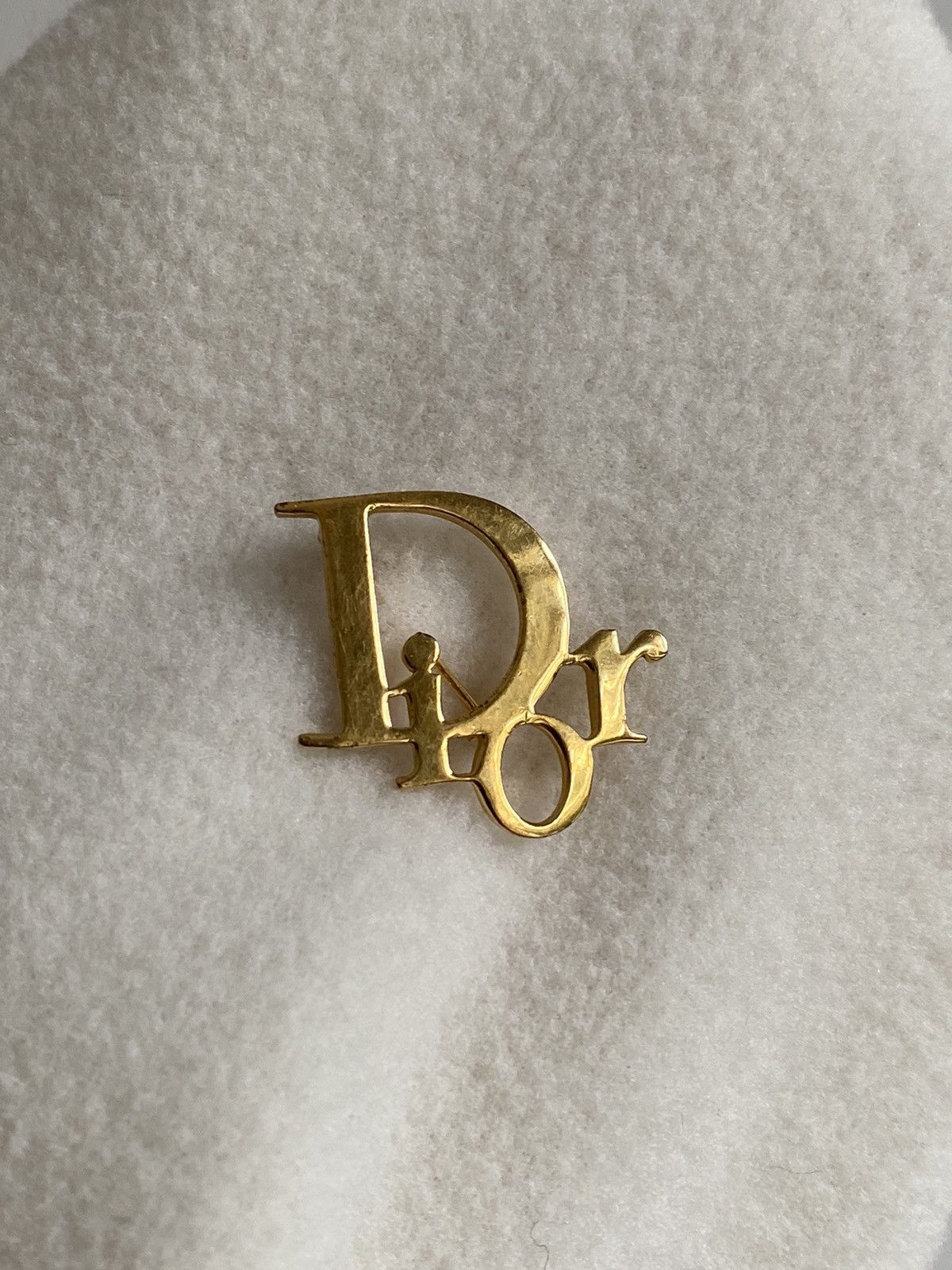 Dior Dior vintage oblique logo brooch pin gold | Grailed Dior Dior vintage oblique logo brooch pin gold | Grailed
