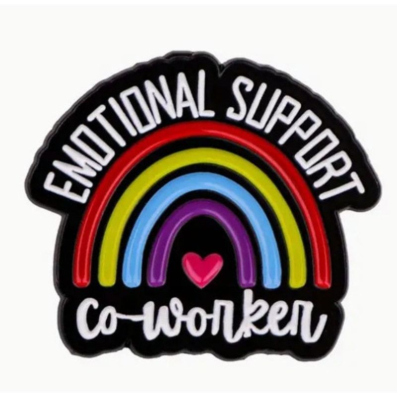 1 Emotional Support Coworker Enamel Pins 429-2 | Grailed