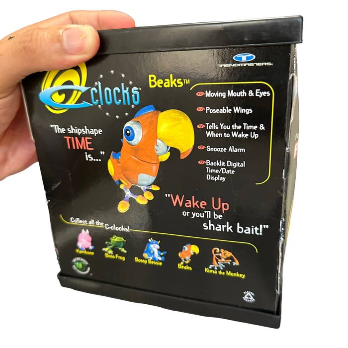 Vintage BEAKS Talking Alarm Clock Parrot Bird 2001 Vintage y2k NEW ...
