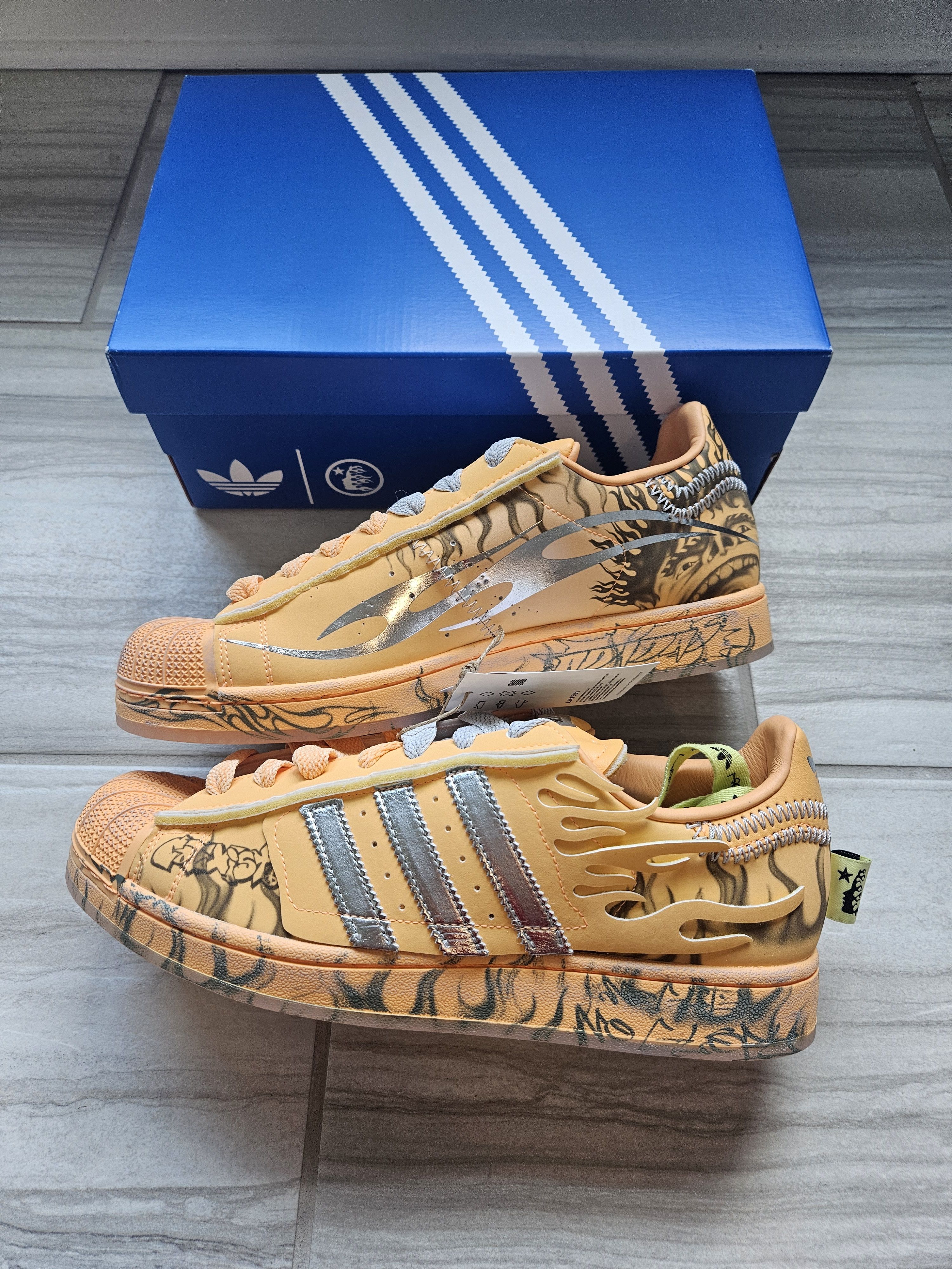 HELLSTAR Adidas Superstar Hellstar Hazy Orange Creamsicle | Grailed
