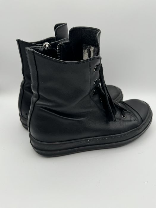 Rick Owens Black high top ramones mainline | Grailed