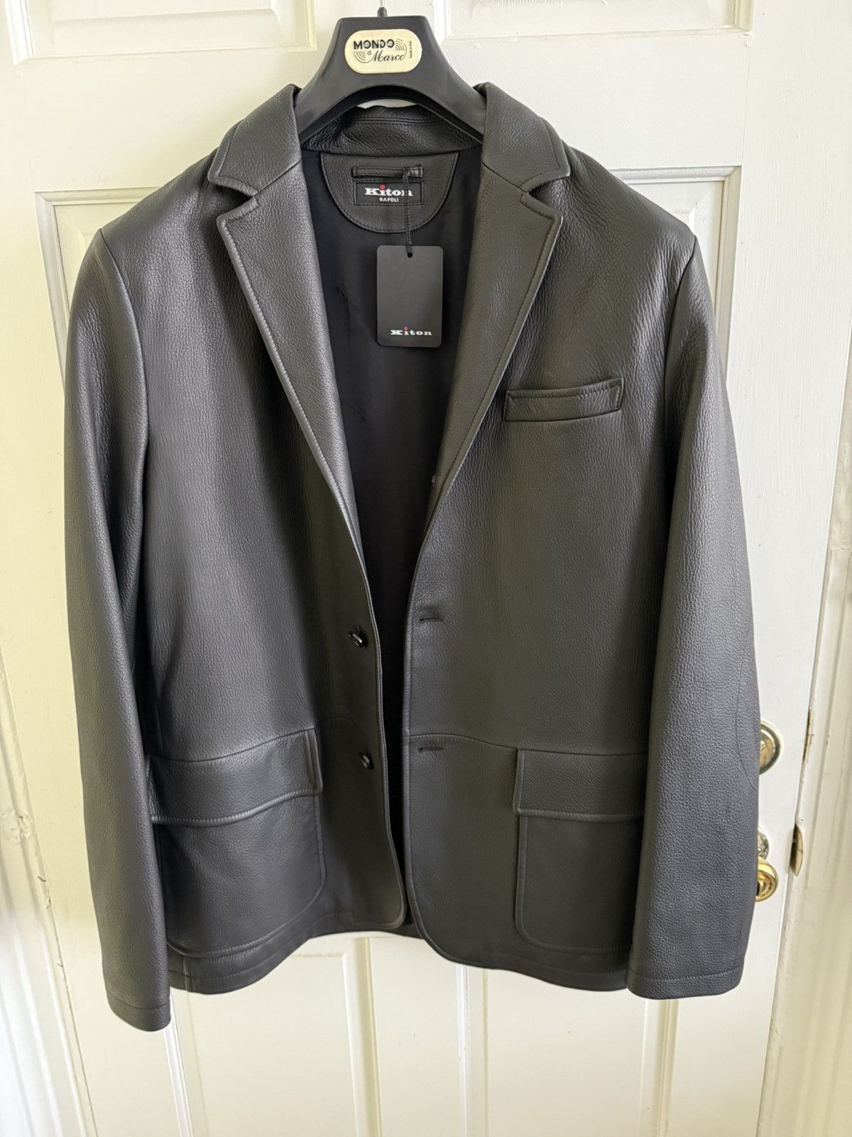 Kiton Kiton Leather Blazer | Grailed