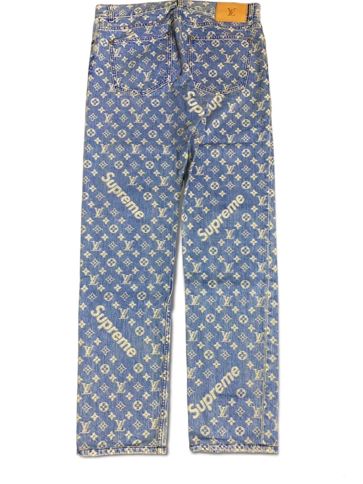 Louis Vuitton × Supreme Louis Vuitton X SUPREME Denim Jeans 36 blue ...