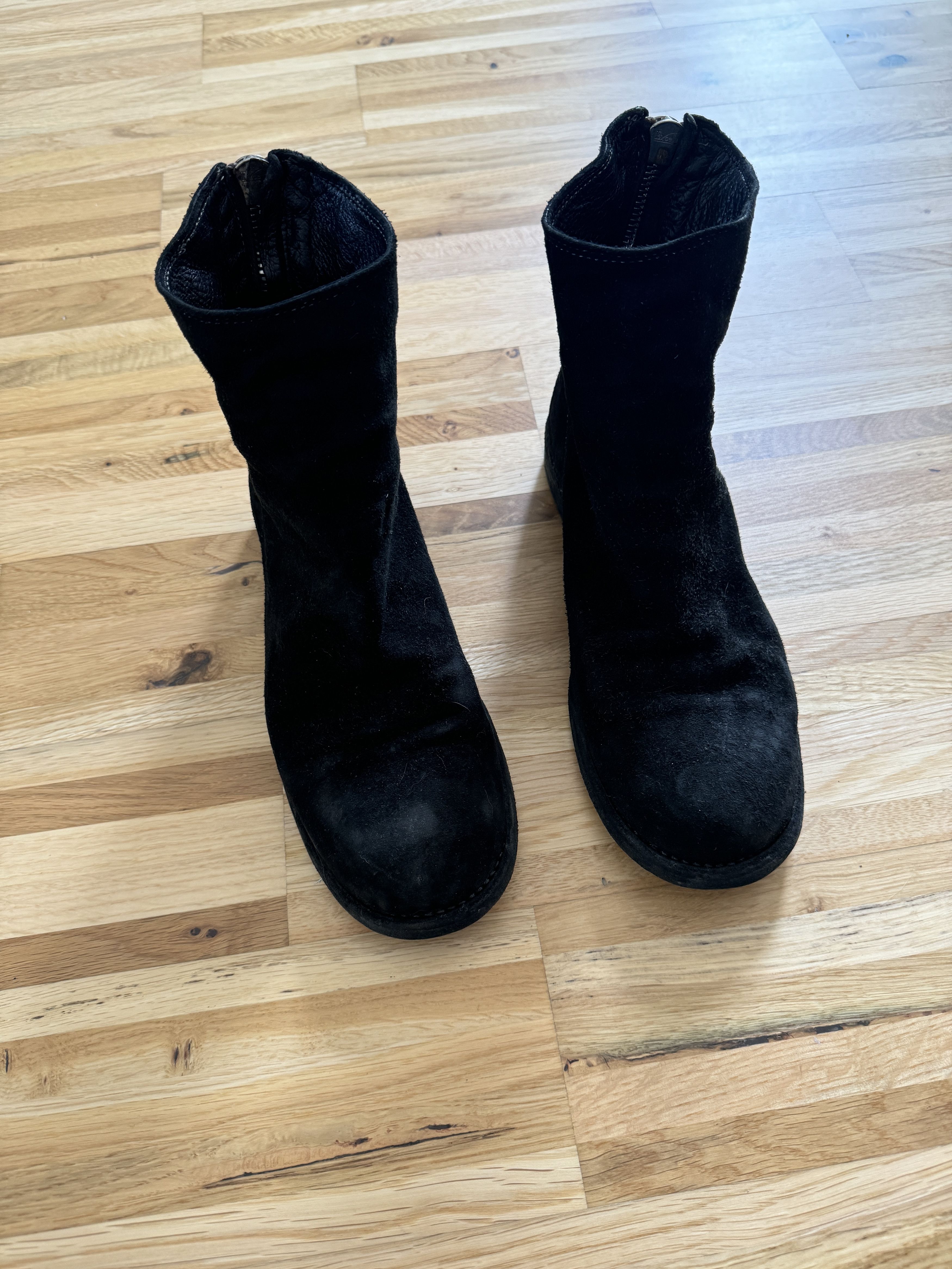 Guidi GUIDI 986 BACK ZIP BOOT CALF REVERS BLACK | Grailed