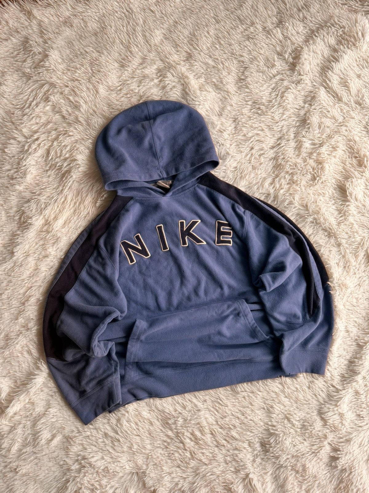Nike × Streetwear × Vintage NIKE TEDDY FLEECE VINTAGE CENTER LOGO ...