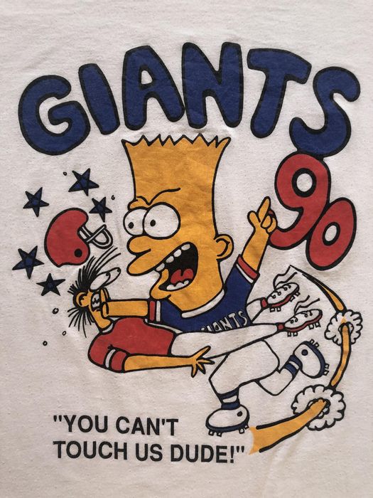 Vintage Vintage 90s Bart Simpson Giants NFL Shirt | Grailed