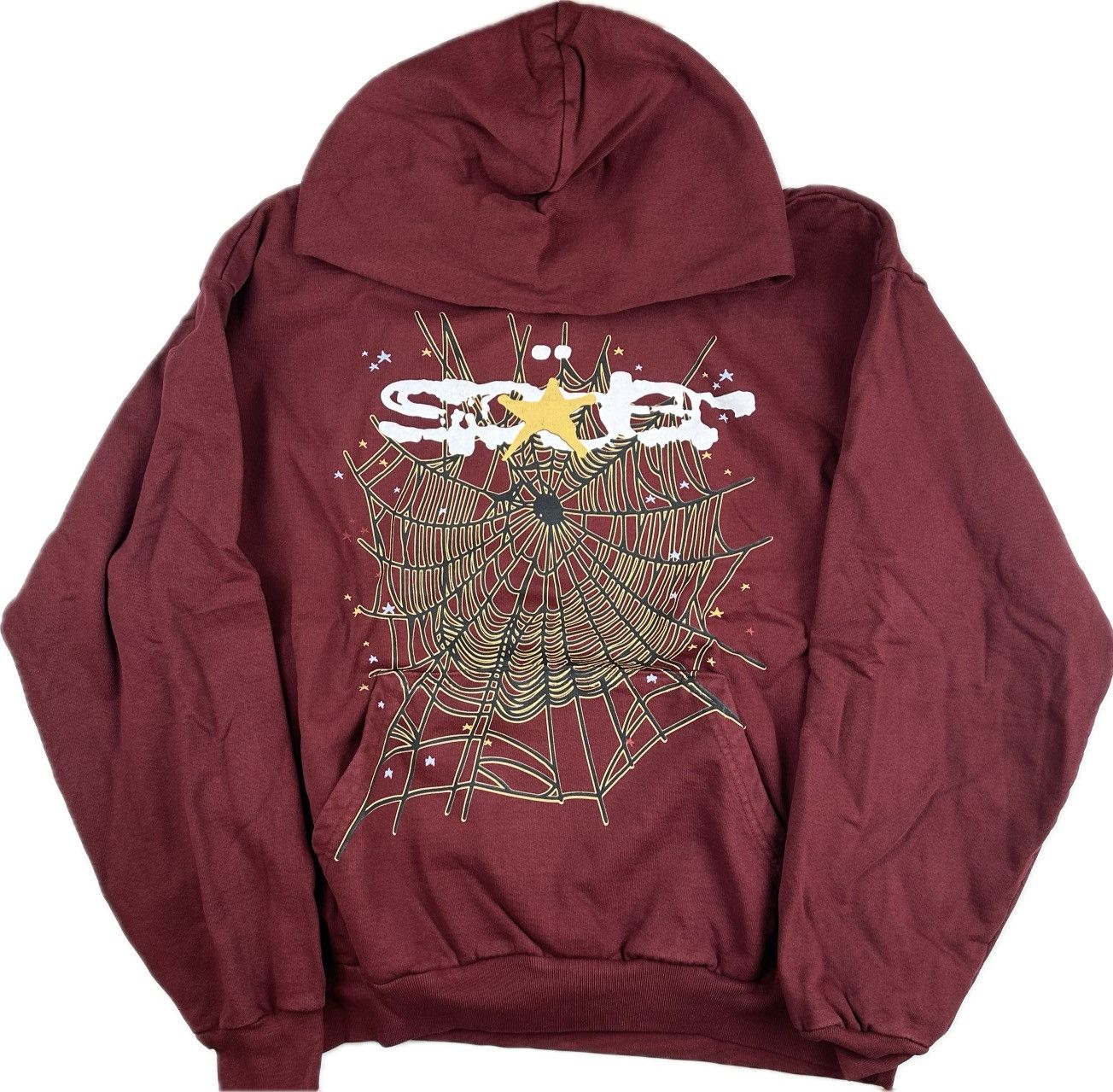 Spider Worldwide Sp5der Maroon Web Hoodie | Grailed