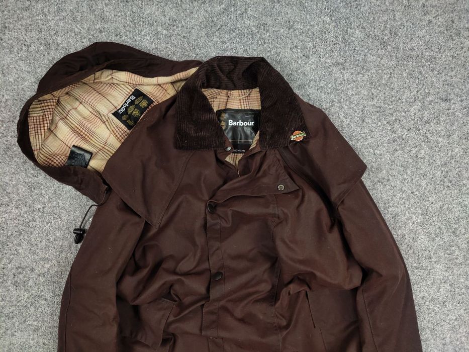Barbour Barbour Stockman England Coat Dark Brown Waxed Long Jacket ...