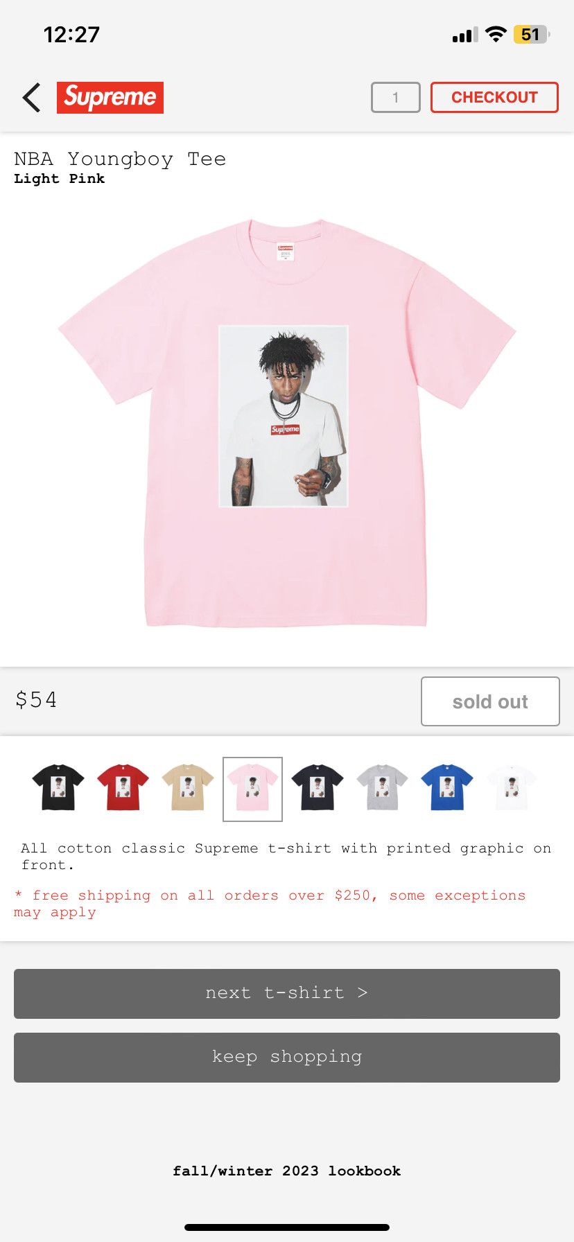 Supreme Supreme NBA youngboy pink T | Grailed