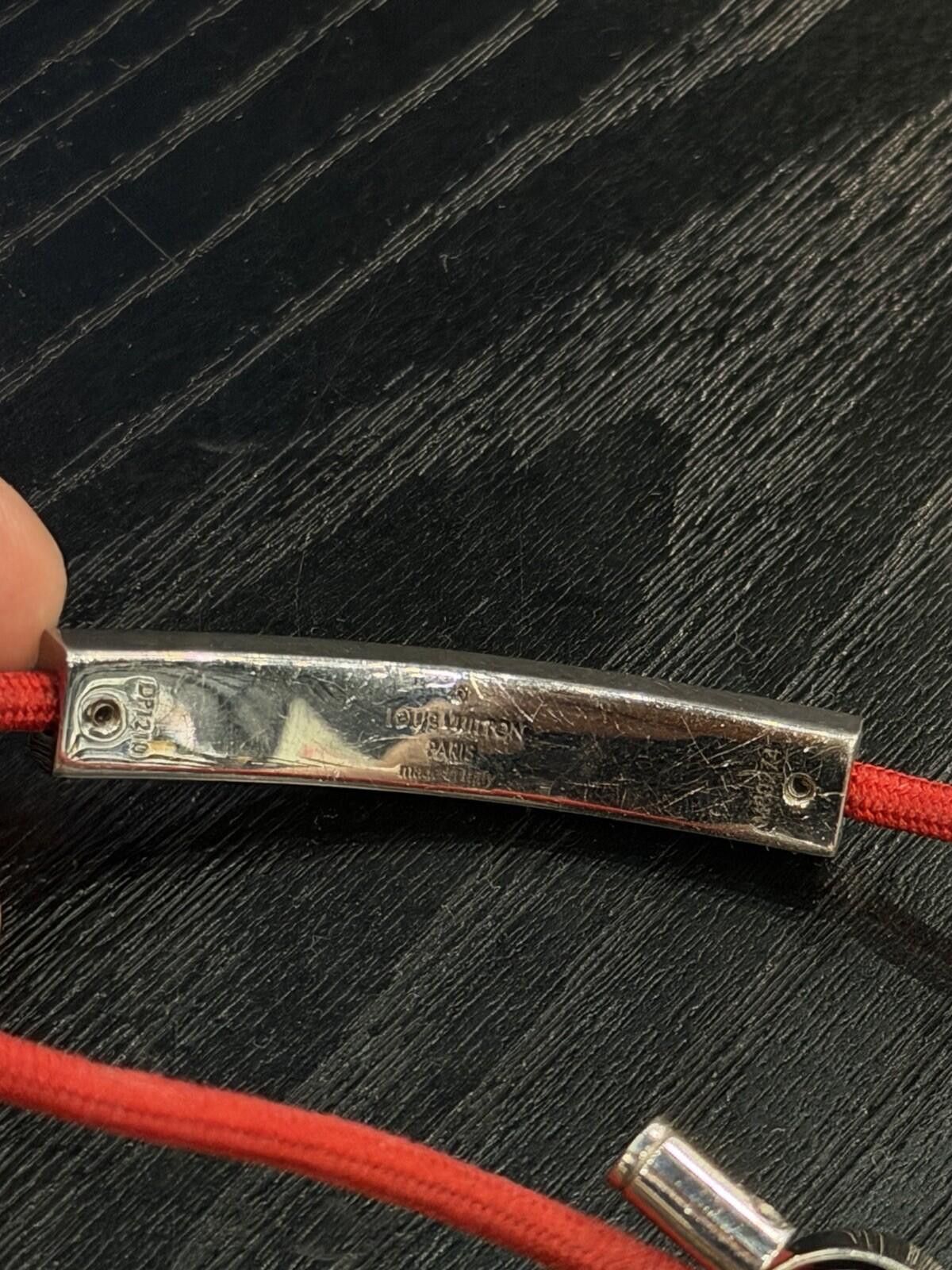Louis Vuitton Authentic LOUIS VUITTON Bracelet Bangle LV Silver Plate ...