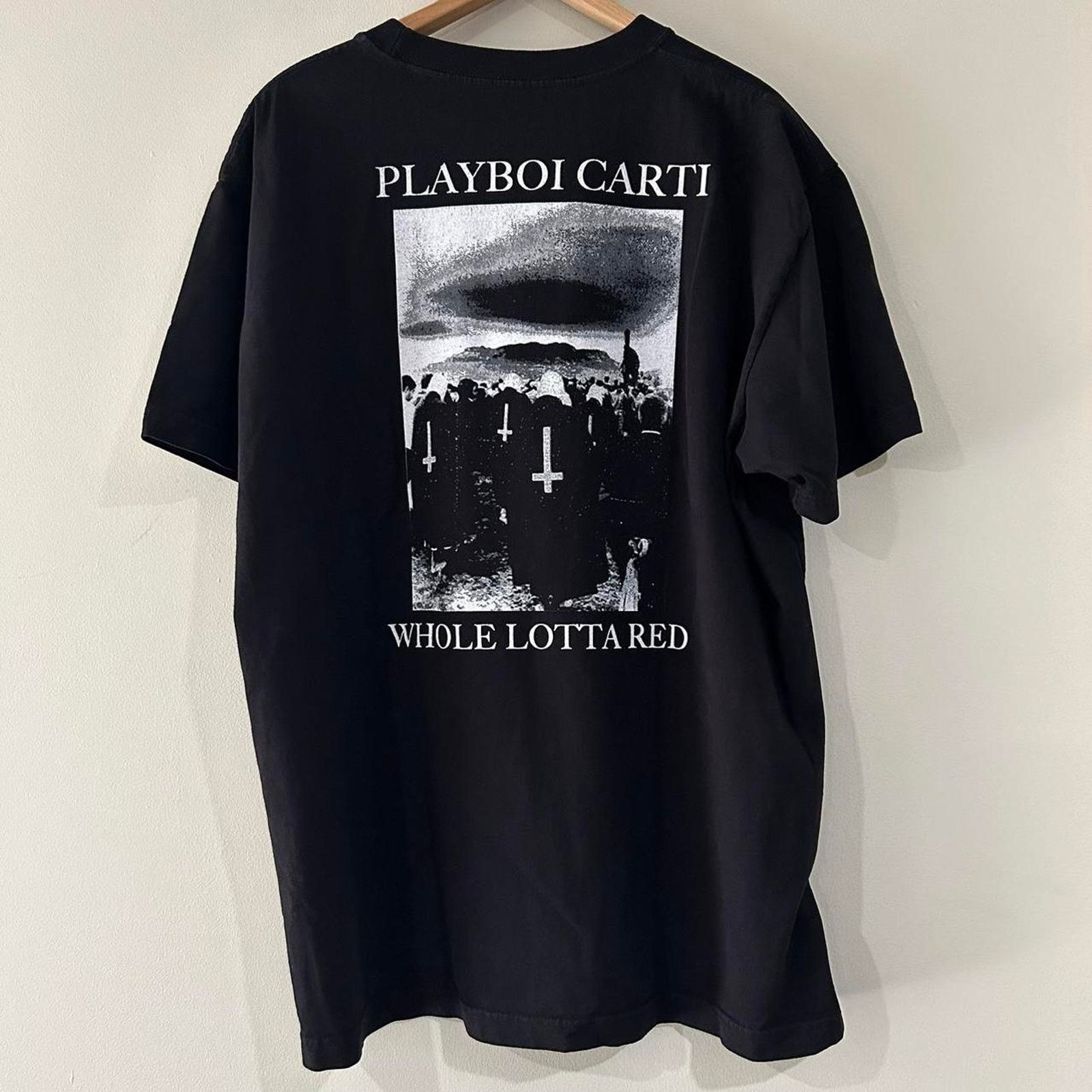 Playboi Carti Playboi Carti Whole Lotta Red Black Leather Devil Shirt ...