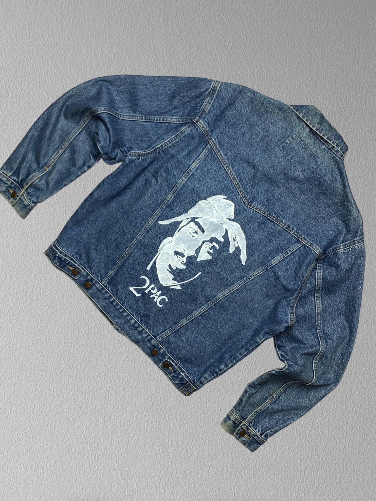 Vintage Vintage Denim jacket 2Pac Wrangler Custom Rare | Grailed