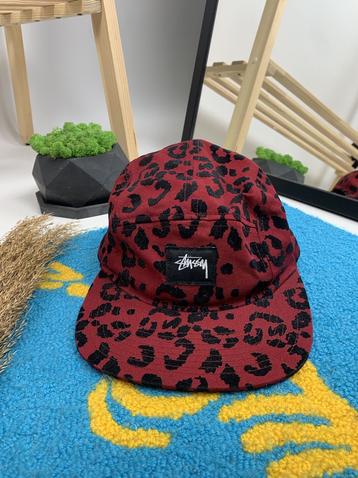 Stussy Stussy Rare Leopard Velour 5 Panel Cap | Grailed