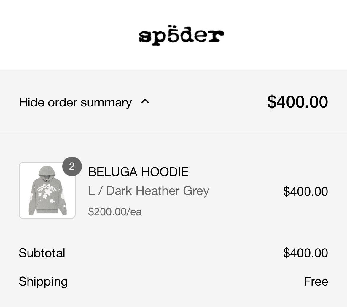 Spider Worldwide Sp5der Gray beluga hoodie | Grailed