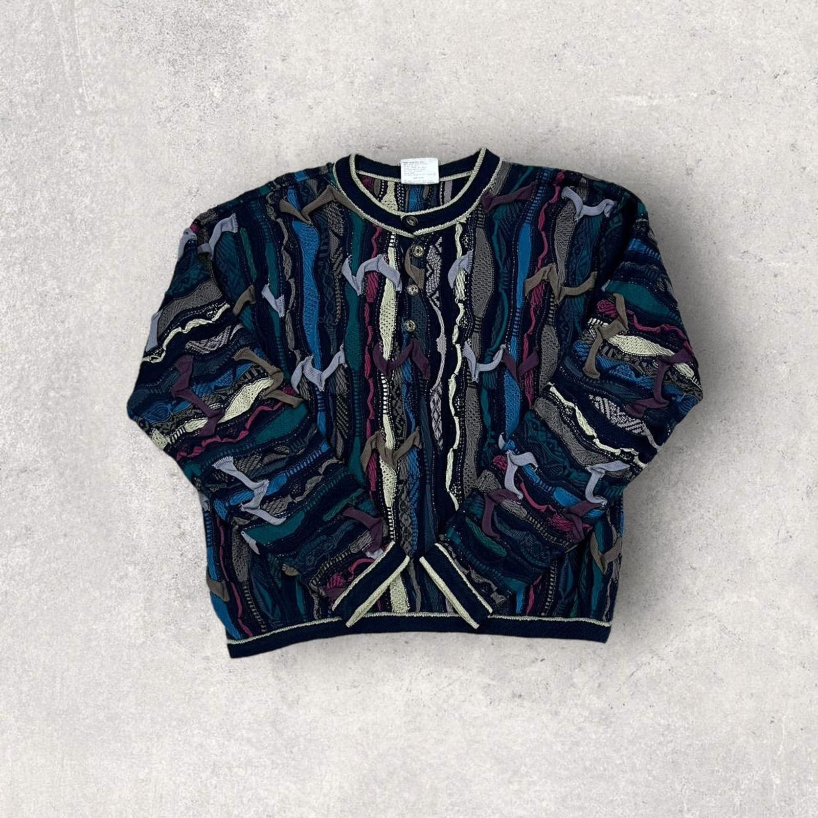 Coogi Vintage 90s Coogi Knit Sweater with crazy colors and design | Grailed