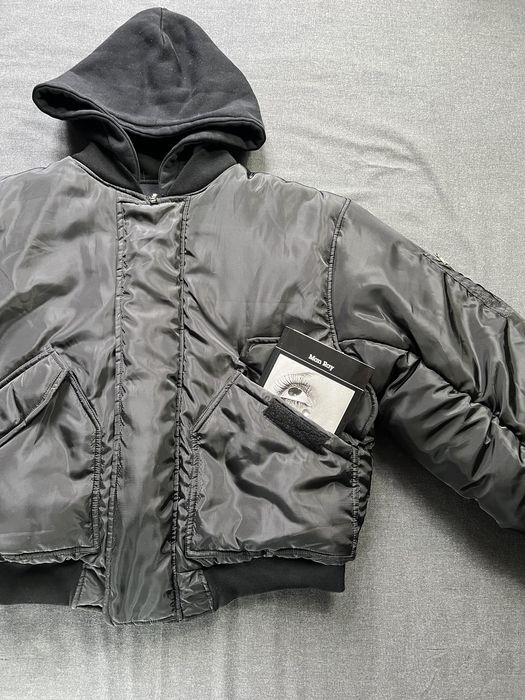 No Faith Studios REVERSIBLE HOOD BOMBER JACKET BLACK | Grailed