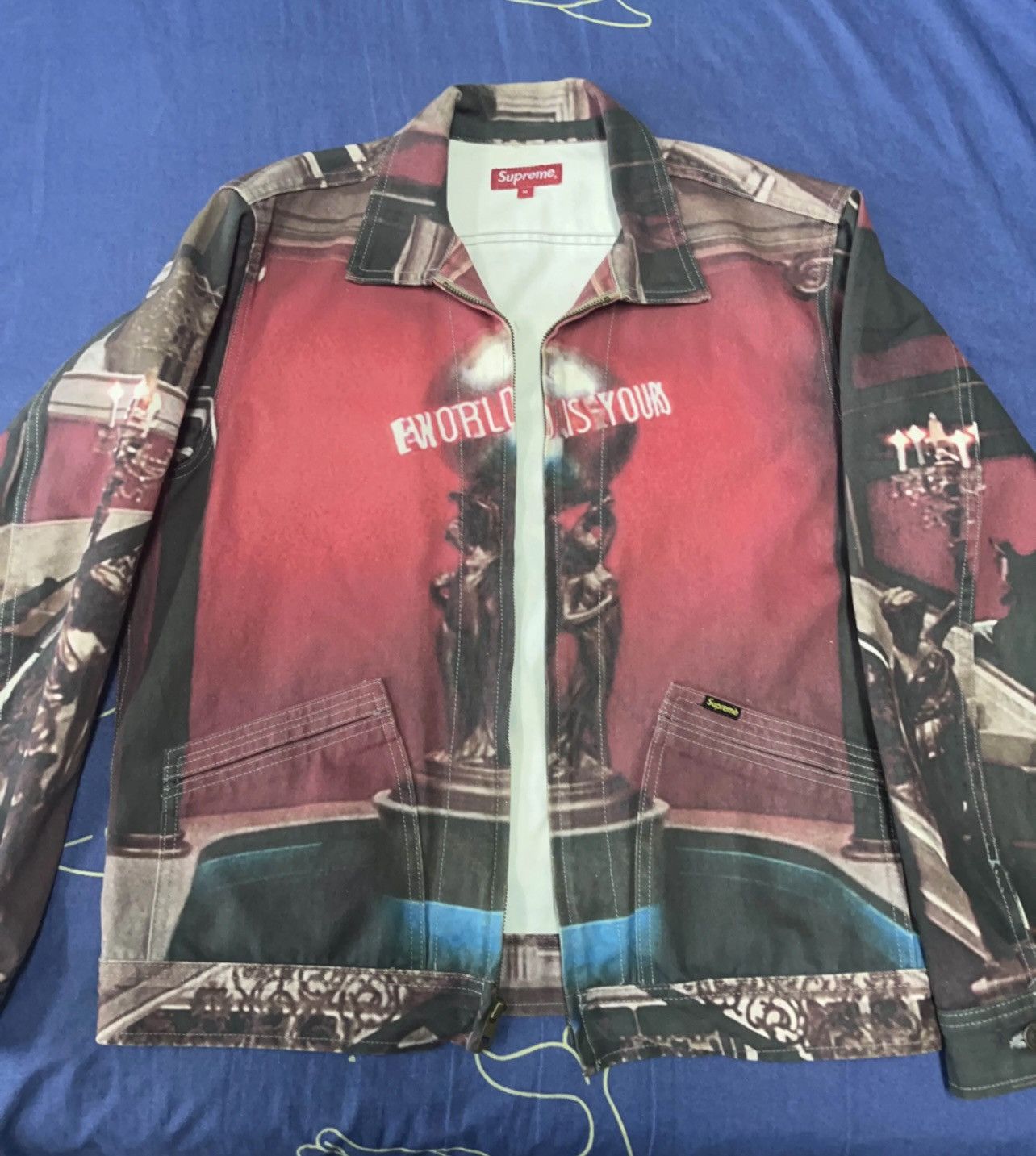 Supreme Supreme scarface denim trucker work jacket | Grailed