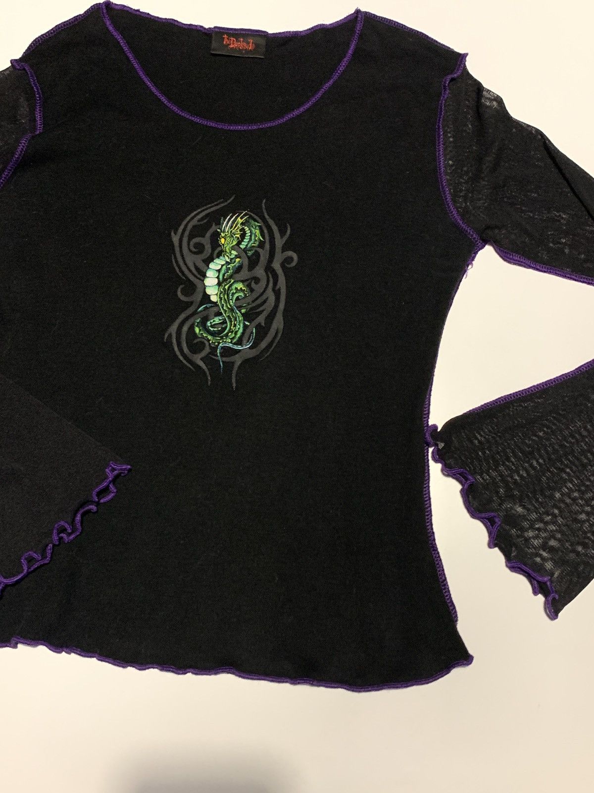 Avant Garde × Issey Miyake × Japanese Brand The Darkside Gothic Dragon Mesh Top Grailed