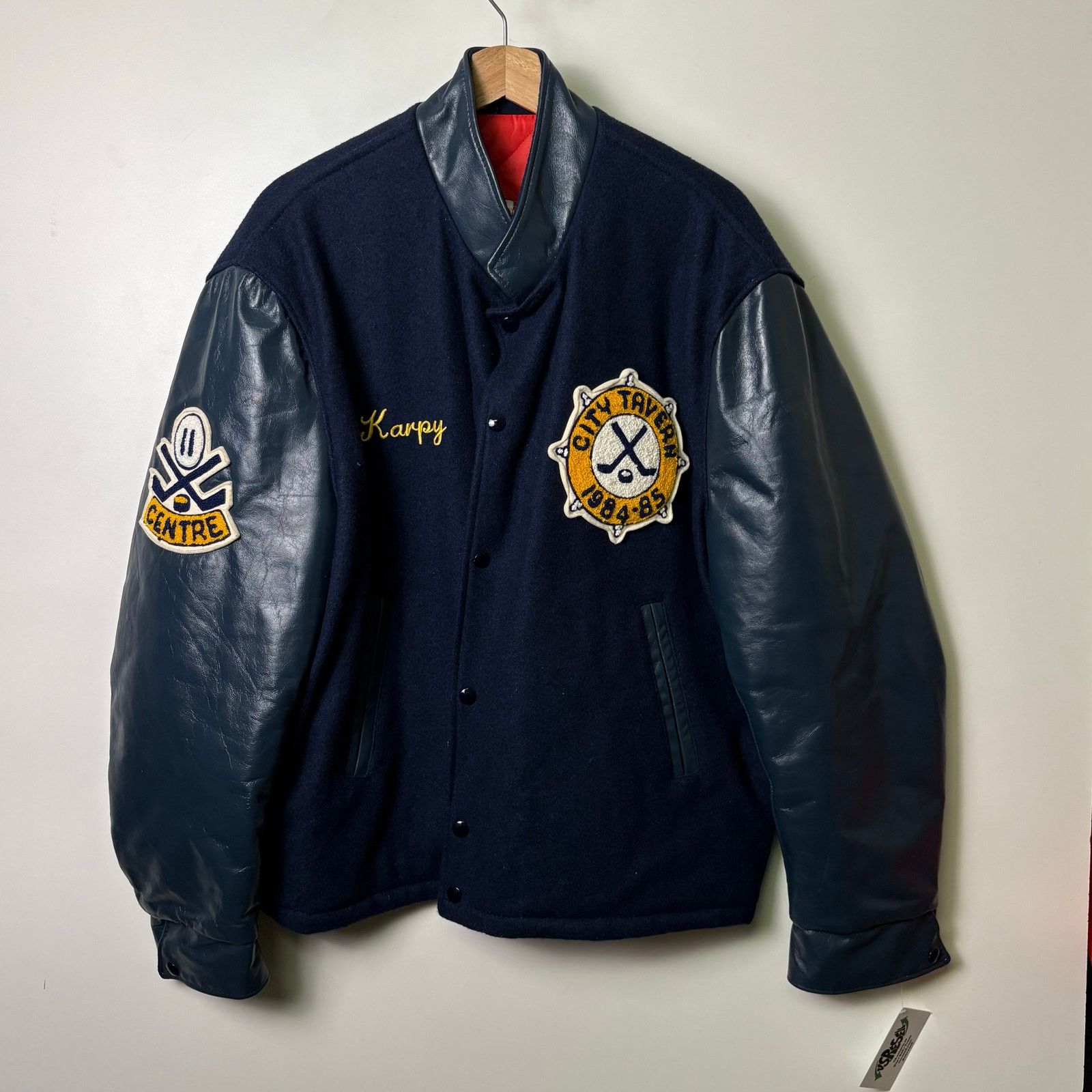 Vintage Vintage 80's hockey leather varsity jacket | Grailed