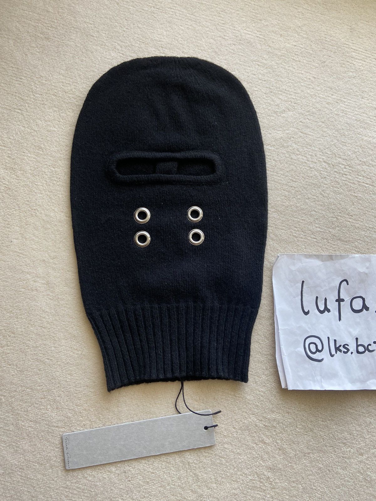 Rick Owens *NEW* SHOWROOM CASHMERE GIMP BALACLAVA MASK SKULL | Grailed