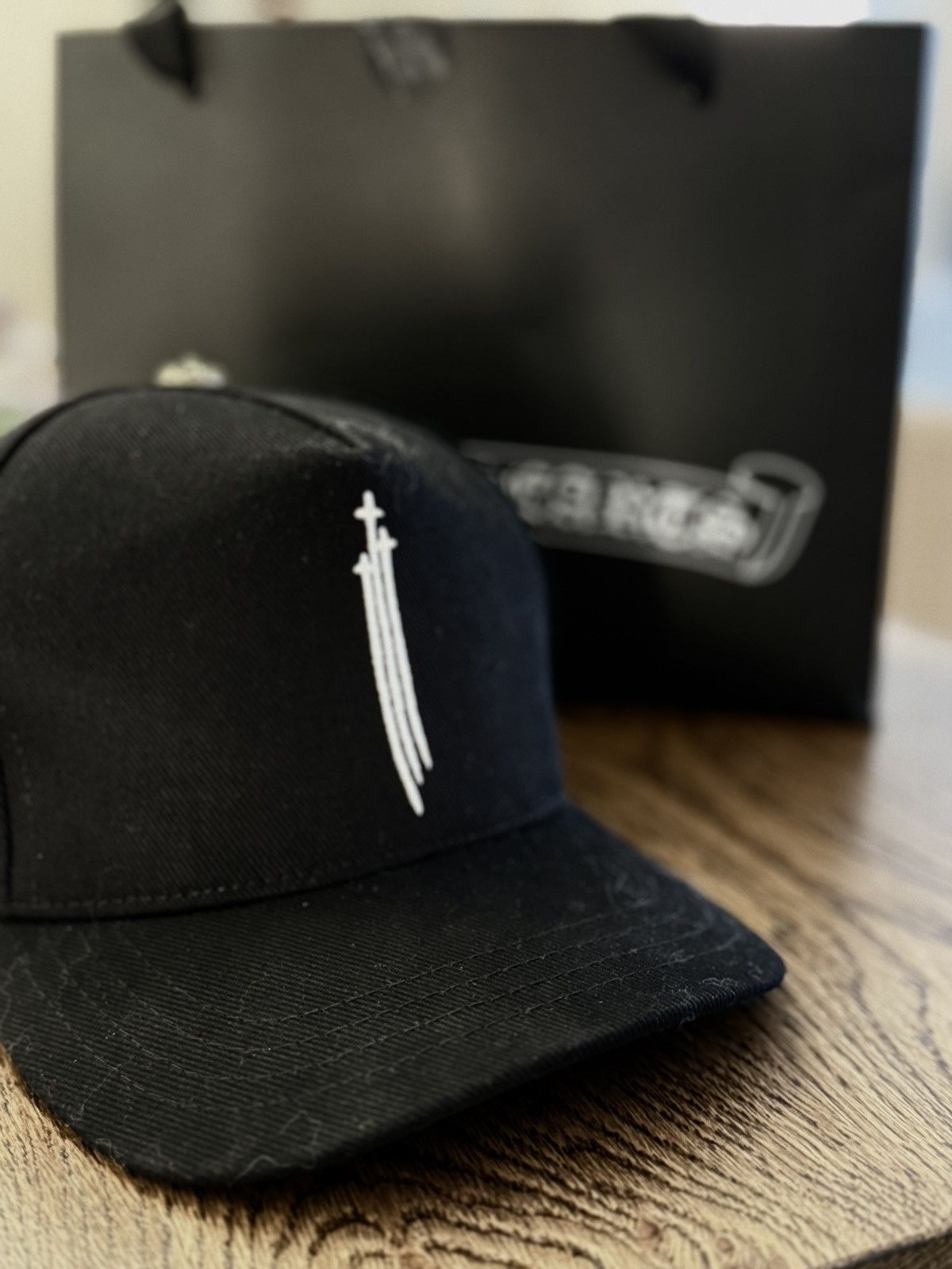 Chrome Hearts Chrome Hearts Black RS3 Skinny Crosses Hat | Grailed