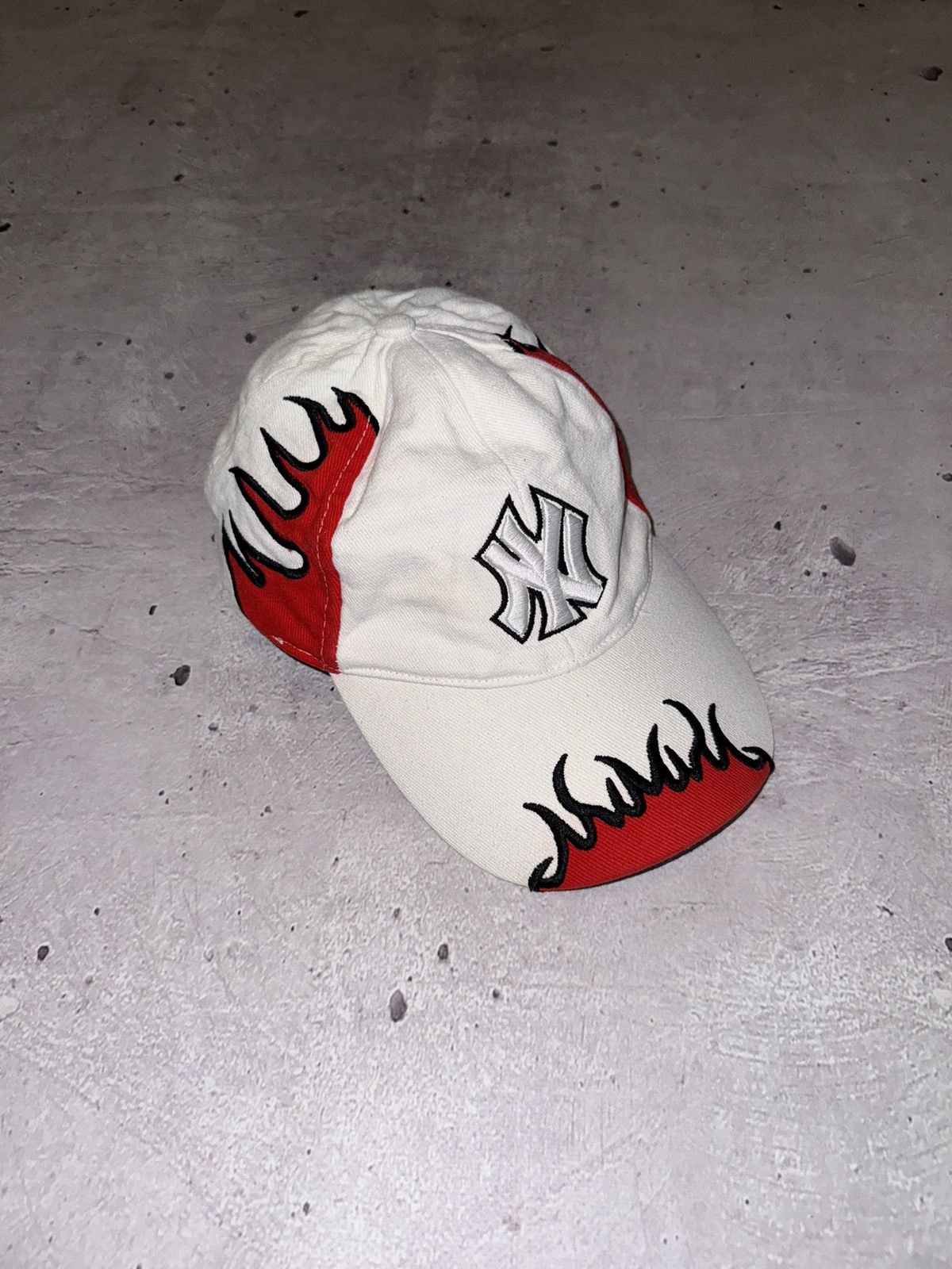 New York Yankees × Vintage New York Yankees Flame Fire Custom Cap | Grailed