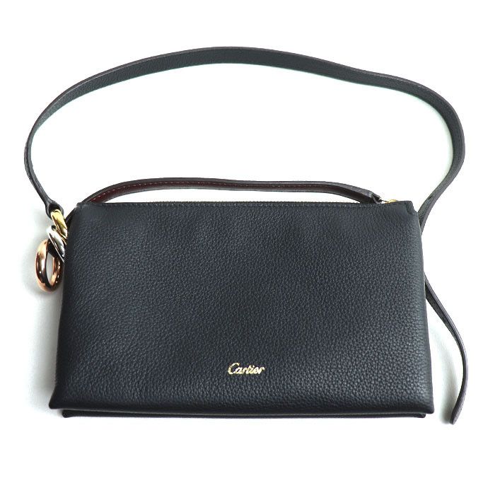 Cartier Cartier Cartier Trinity Shoulder Bag Black Leather Crossbody Bag L1002468 | Grailed