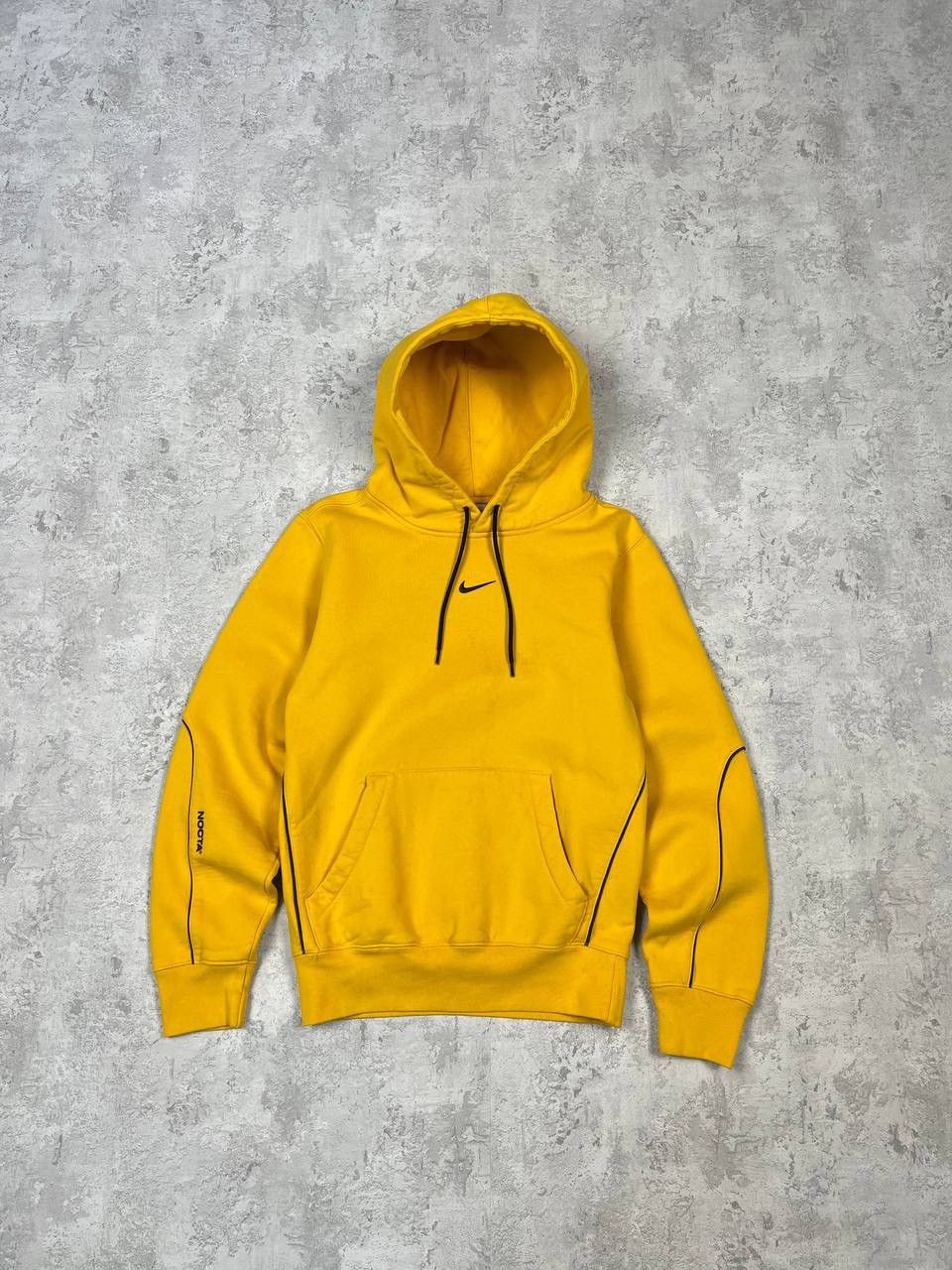 Drake × Nike × Streetwear Nike Nocta Drake Yellow Hoodie Center Logo ...