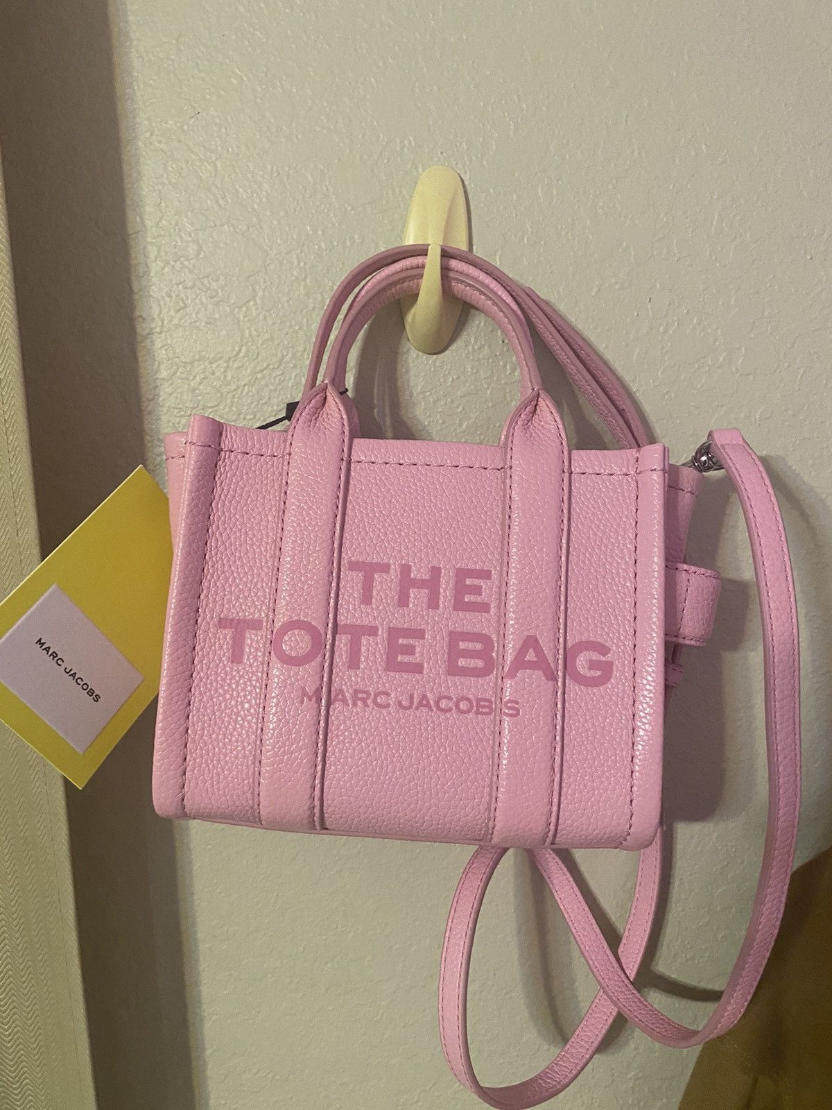 Marc Jacobs Marc Jacobs The Leather Mini Tote Bag Fluro Candy Pink DS ...