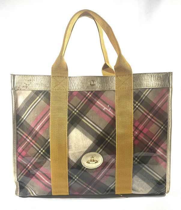 Vivienne Westwood Laminated Tartan Orb Tote Bag | Grailed