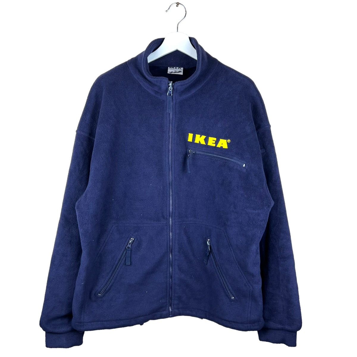 Vintage Vintage IKEA Staff Fleece Full Zip Navy | Grailed