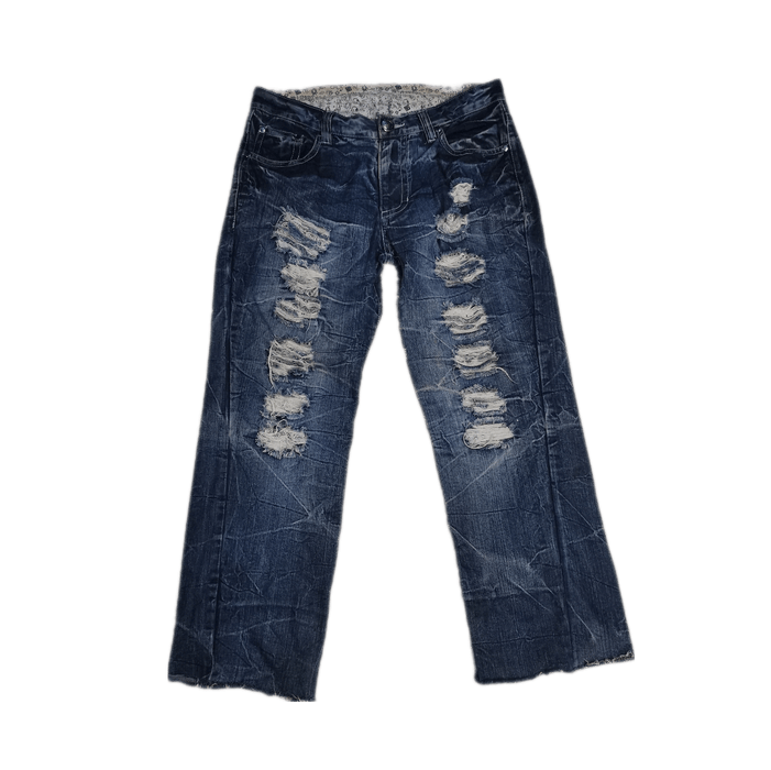 Archival Clothing 🇯🇵 Y2K Super Distressed Baggy Doodle Homeless Pants ...