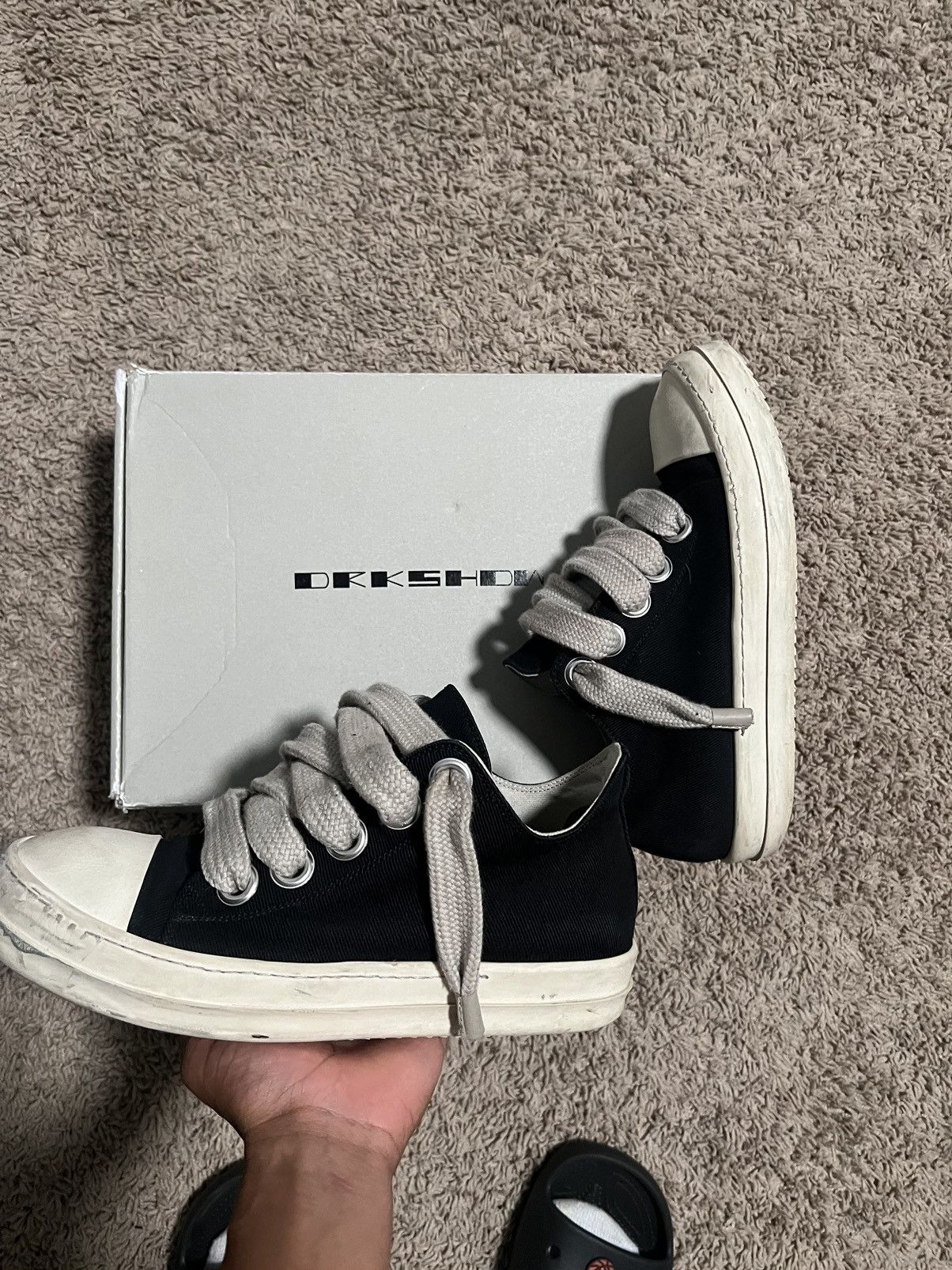 Rick Owens × Rick Owens Drkshdw Rick Owen’s jumbo lace low | Grailed