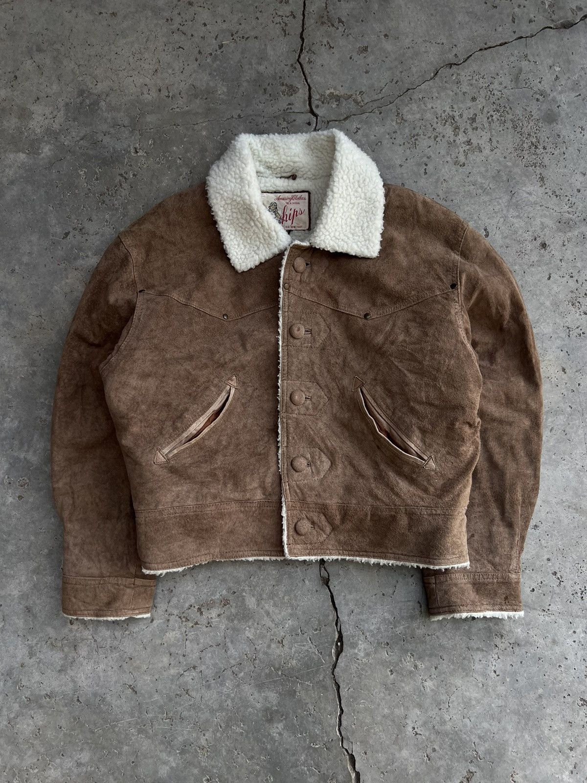 Leather Jacket × Streetwear × Vintage Repro 50s Vintage Western Fur ...