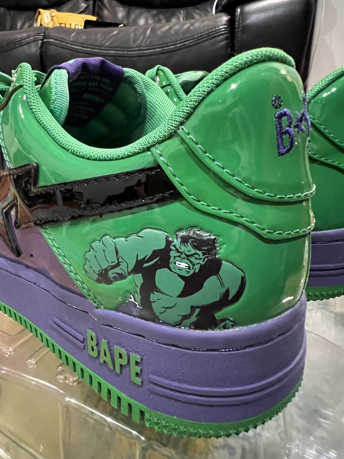 Bape Bape x Marvel Hulk Bapesta (2022) | Grailed