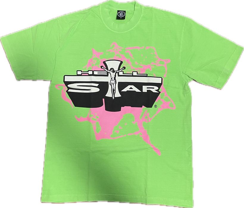 HELLSTAR Hellstar Path To Paradise Jesus Emblem Neon T-Shirt | Grailed
