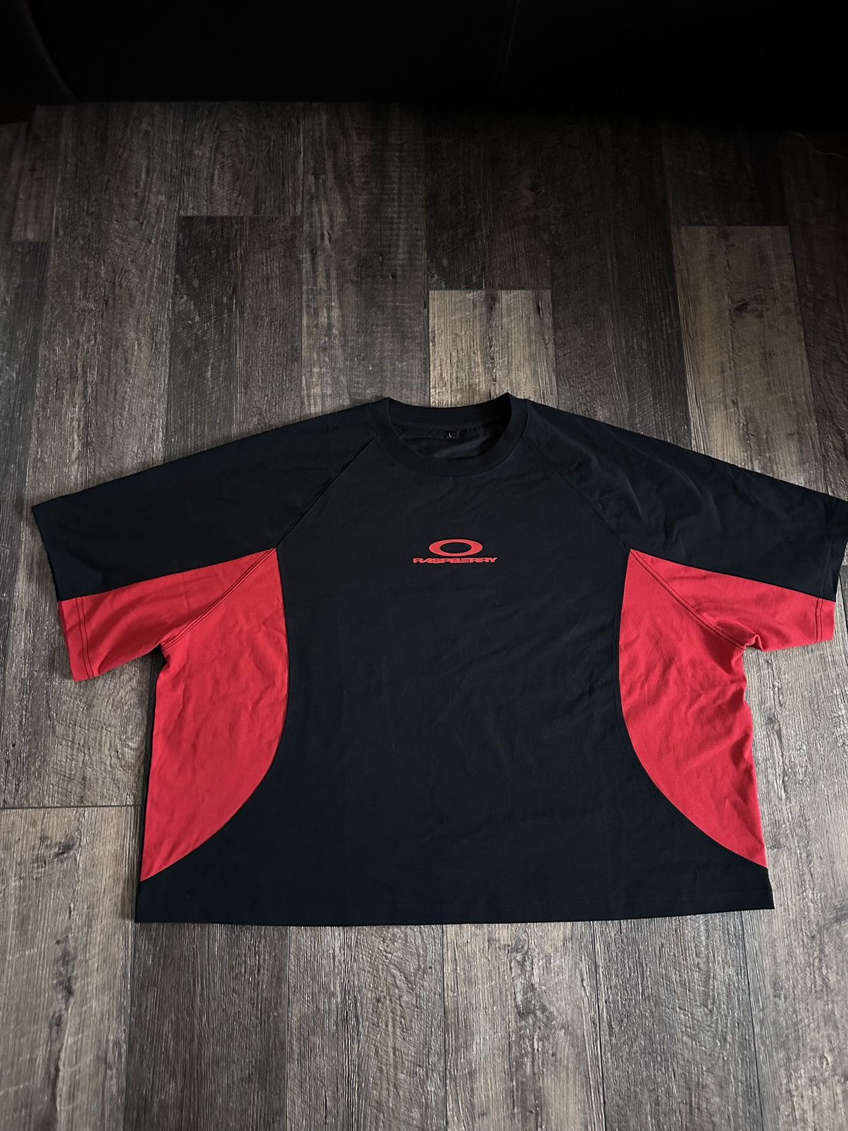 The GV Gallery Raspberry Hills Logo Velvet Tee Black Red | Grailed