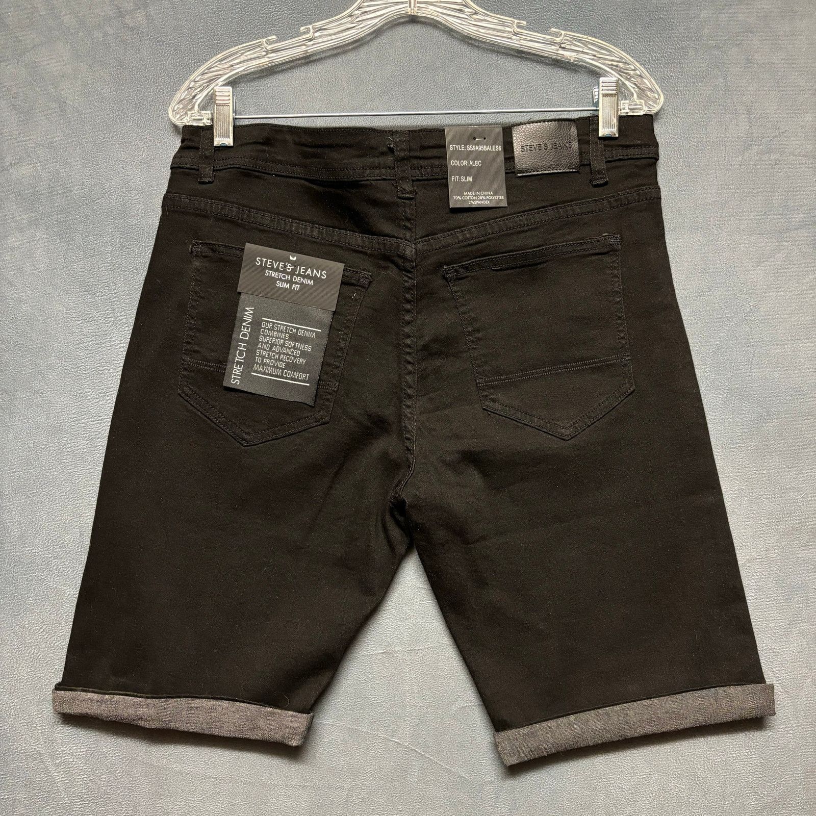 Generic Steve's Jeans Slim Jorts 32 Stretch Denim Slim Fit Punk | Grailed