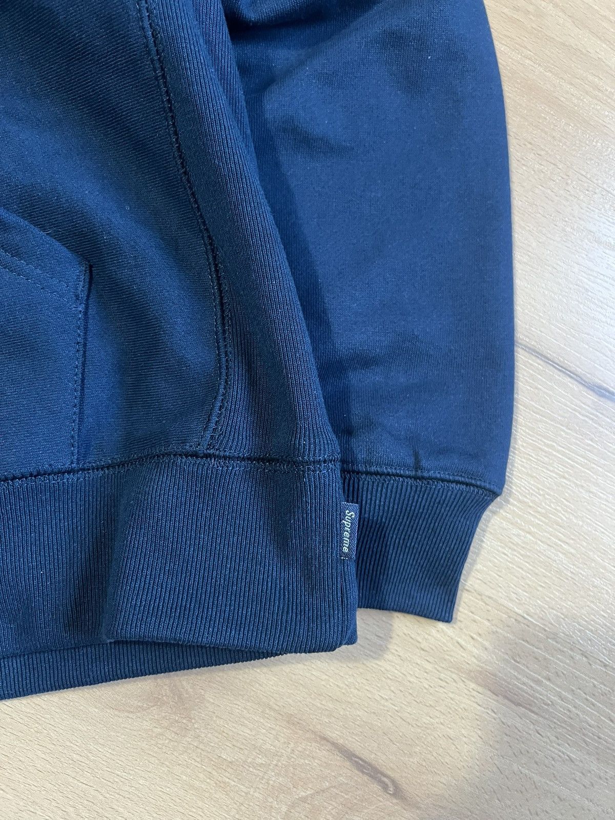 Supreme Supreme x Swarovski Box Logo Hoodie Navy Size M | Grailed