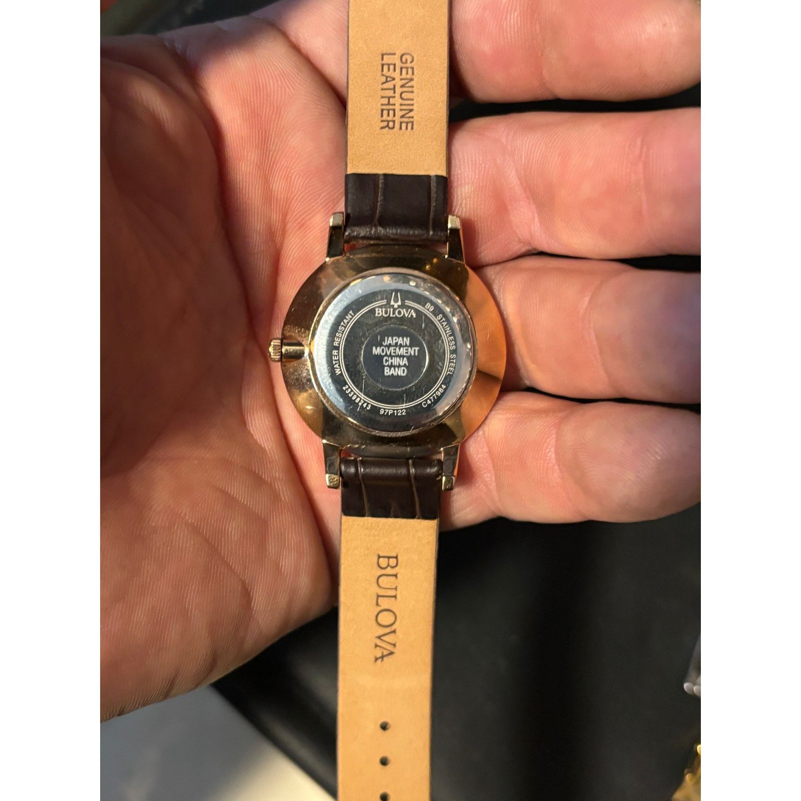 Bulova Bulova 97P122 Rose Gold Tone Brown Leather Band! New Battery ...