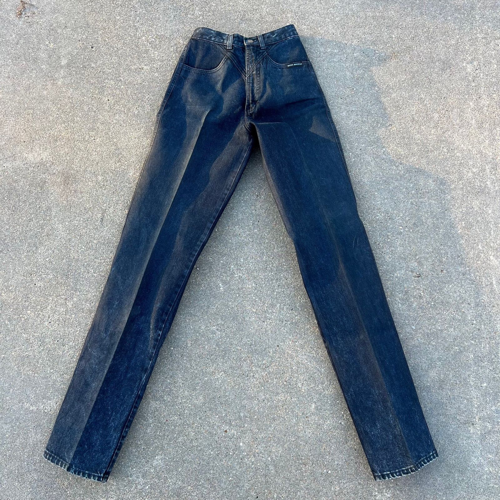 Vintage Rockies Black High Rise Wedgie Tapered V Yoke Cowgirl Jeans ...