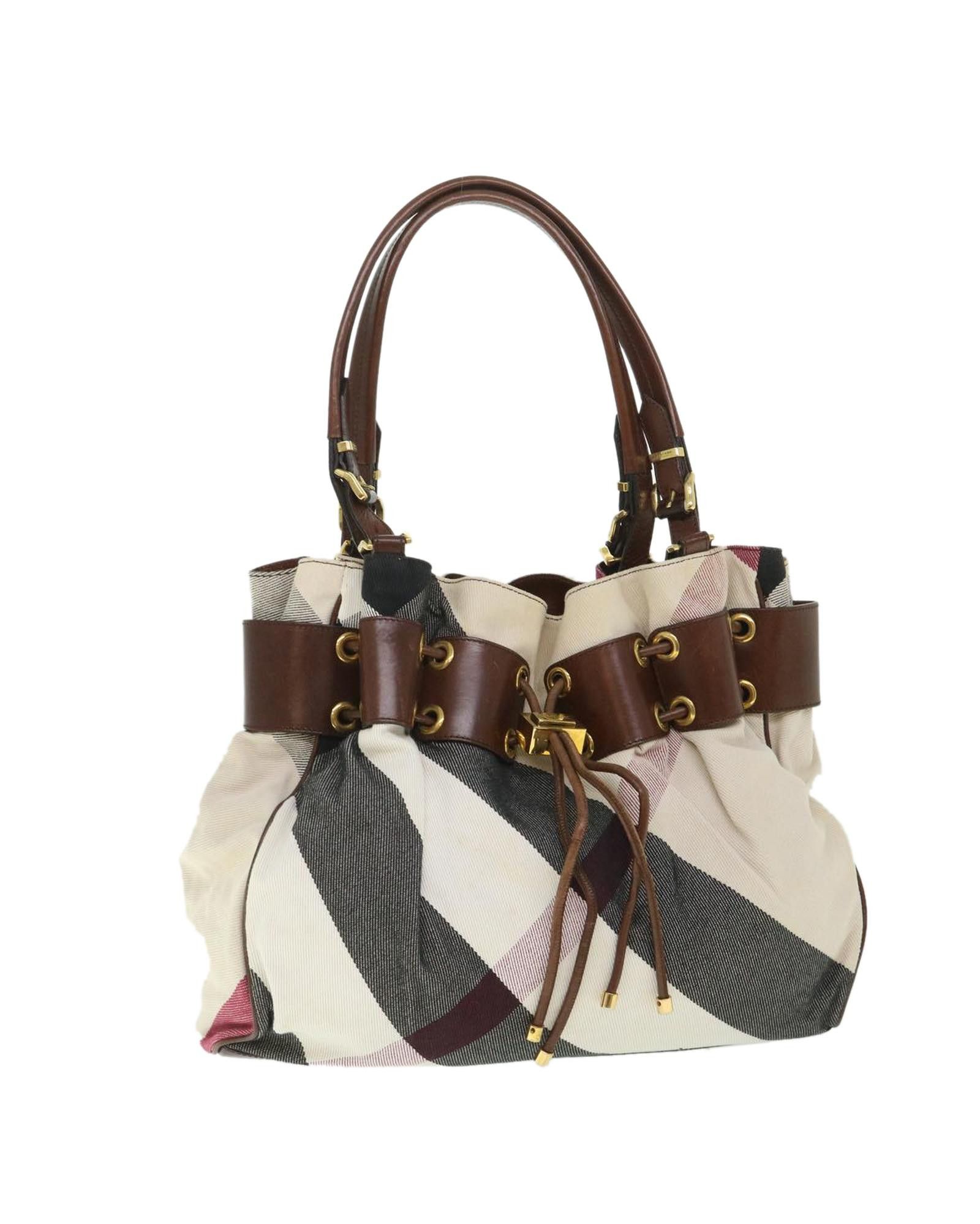 Burberry Canvas Tote Bag in Iconic Check Pattern | Grailed