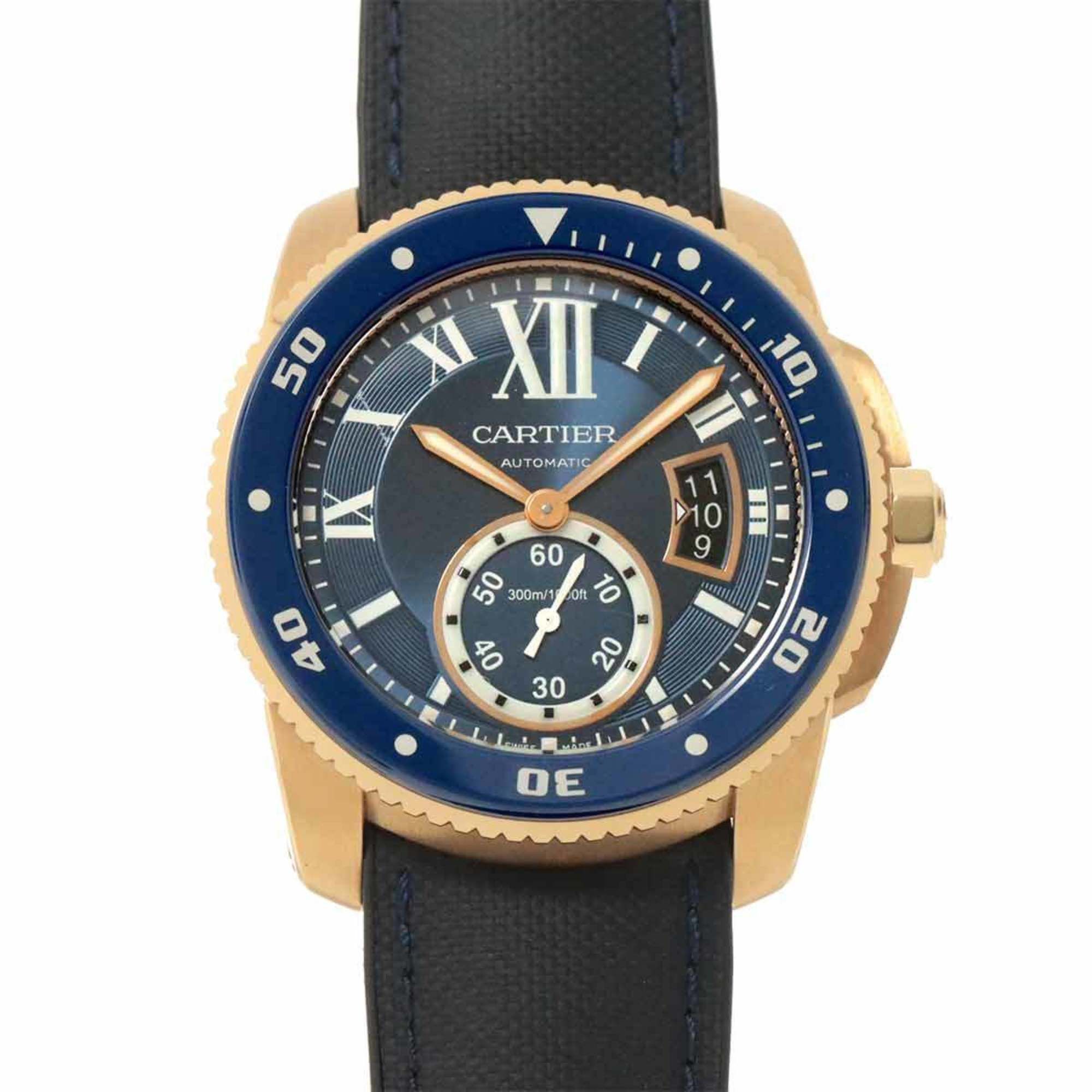 Cartier Cartier Calibre de Diver WGCA0009 Men's Watch Date Blue K18PG ...