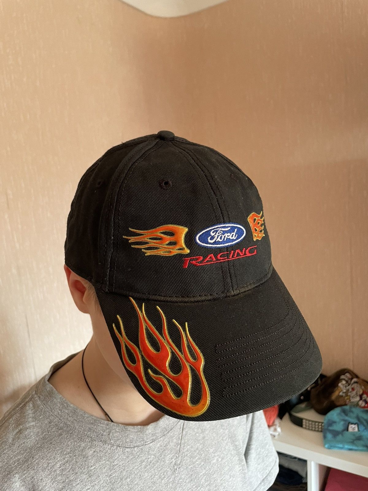 Ford × NASCAR × Racing Vintage Ford Racing Nascar Cap Flame | Grailed
