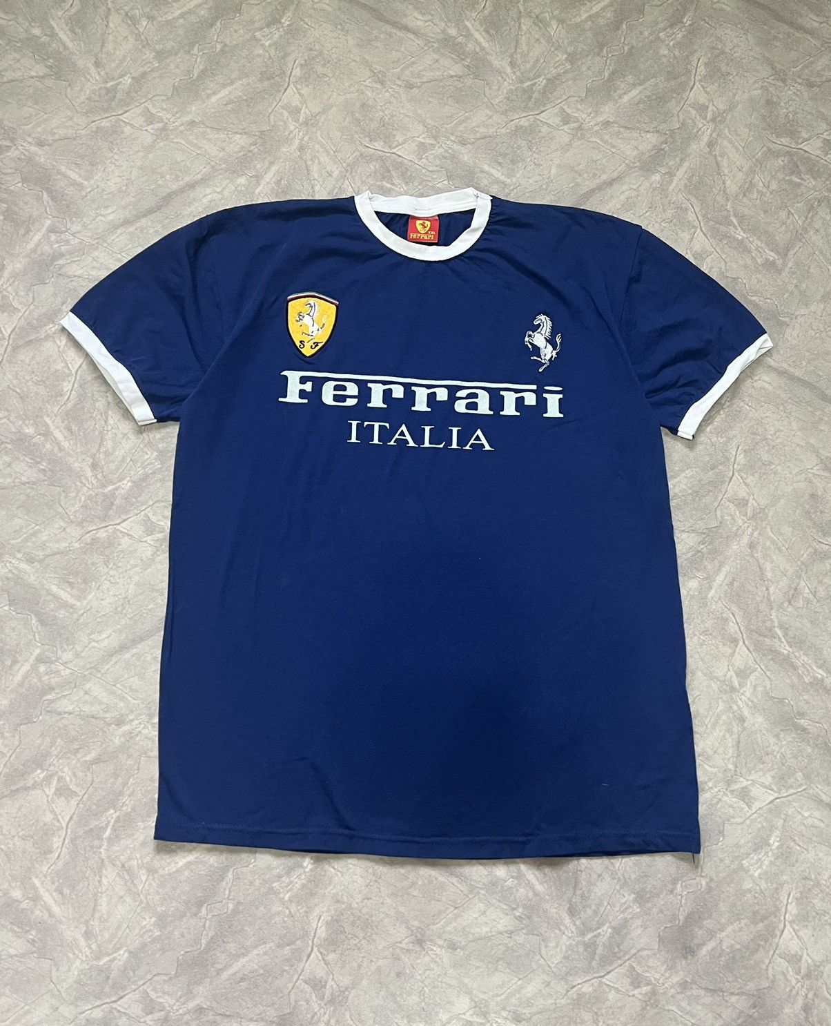 Ferrari × Marlboro × Vintage Vintage Ferrari Big Logo T shirt Italy ...
