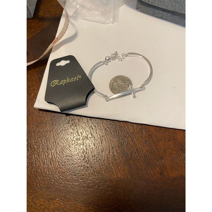 Generic Cross bracelet silver tone | Grailed