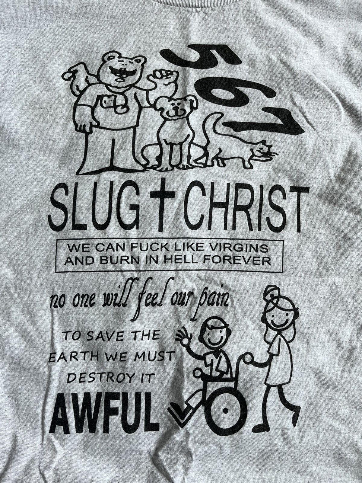Band Tees × Streetwear RARE Slug Christ Fuck Like Virgins tshirt ...