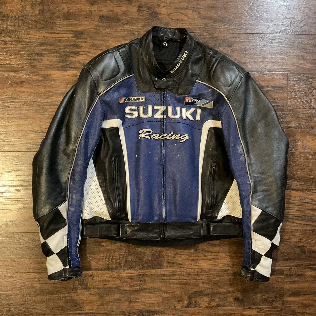 Vintage Rare Leather Suzuki Motorcycle Racing Jacket | Grailed